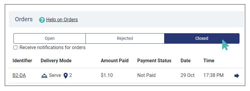 Accept or Reject an Order - GonnaOrder