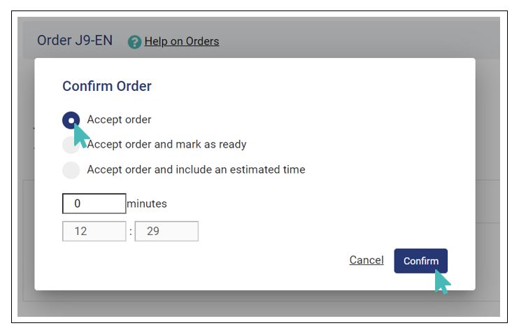 Accept or Reject an Order - GonnaOrder