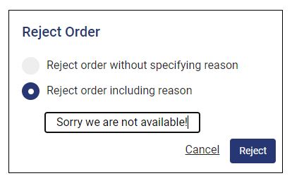 Accept or Reject an Order - GonnaOrder