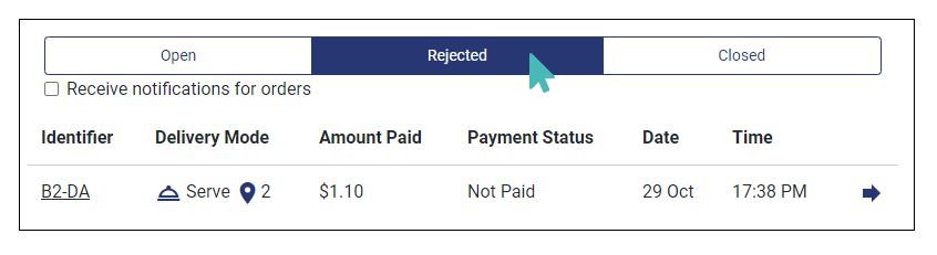 Accept or Reject an Order - GonnaOrder