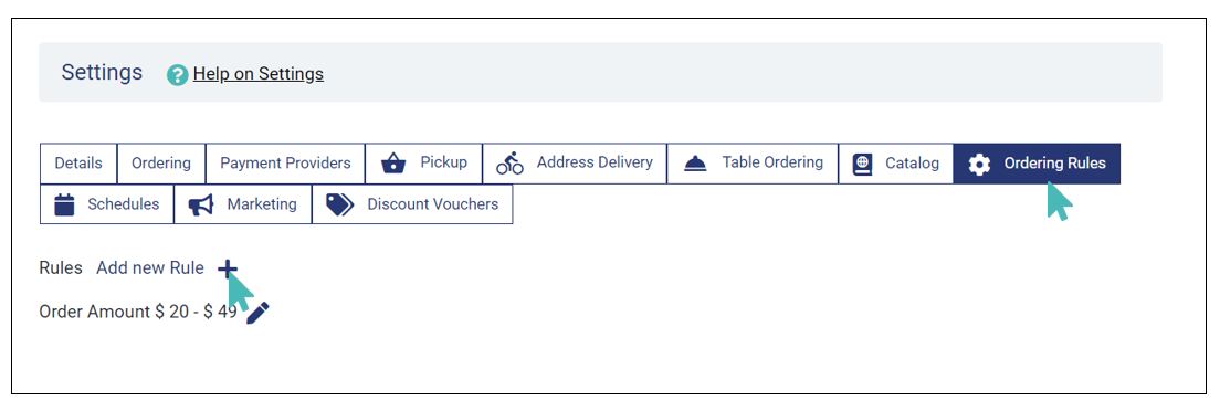 Manage Ordering Rules - GonnaOrder